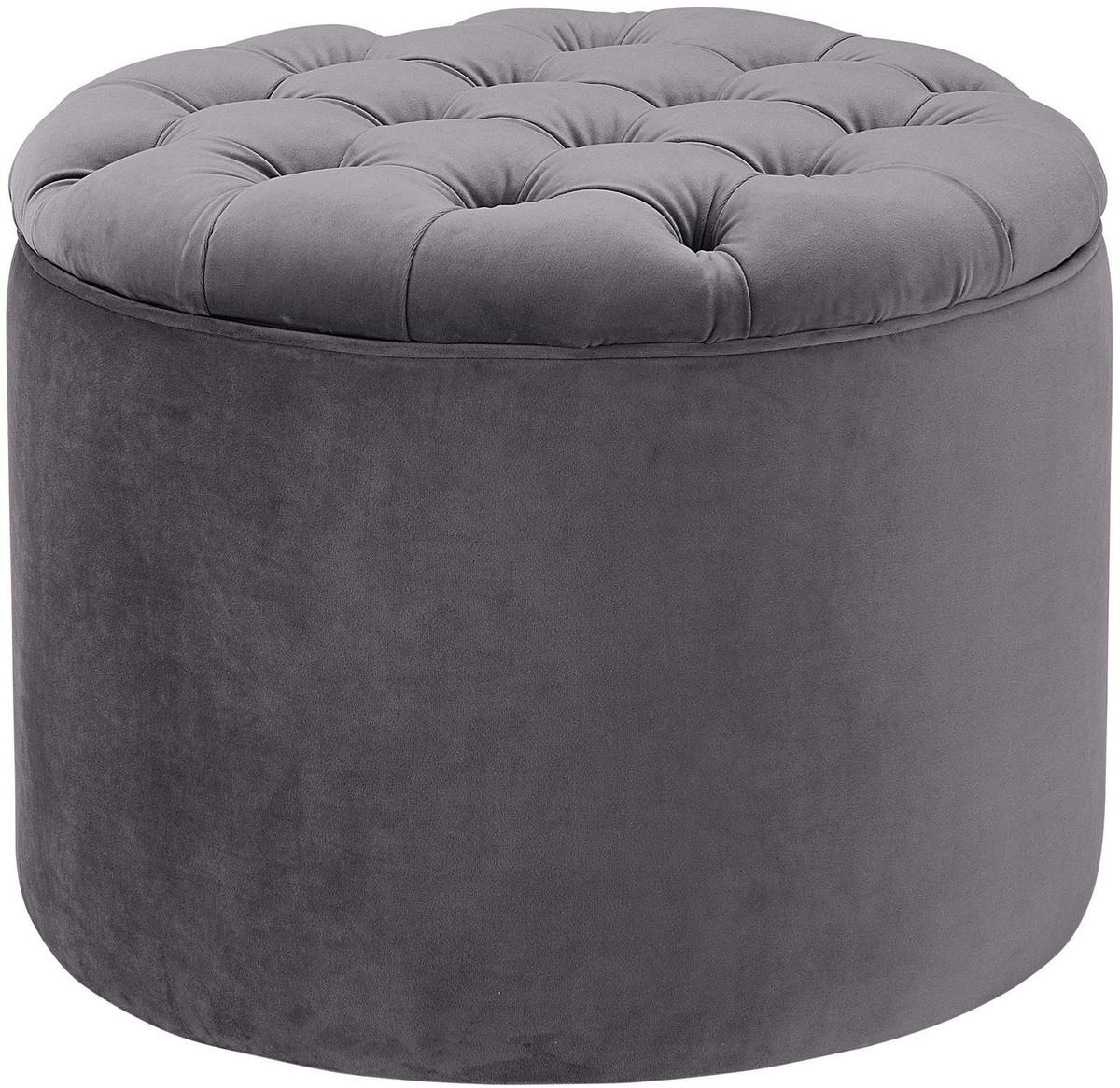 Queen Grey Velvet Storage Ottoman - TOV FURNITURE | Havenly