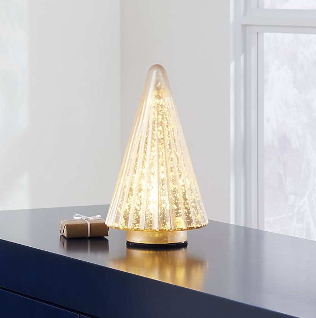 Pewter 12" Mercury Glass Tree - Crate and Barrel | Havenly