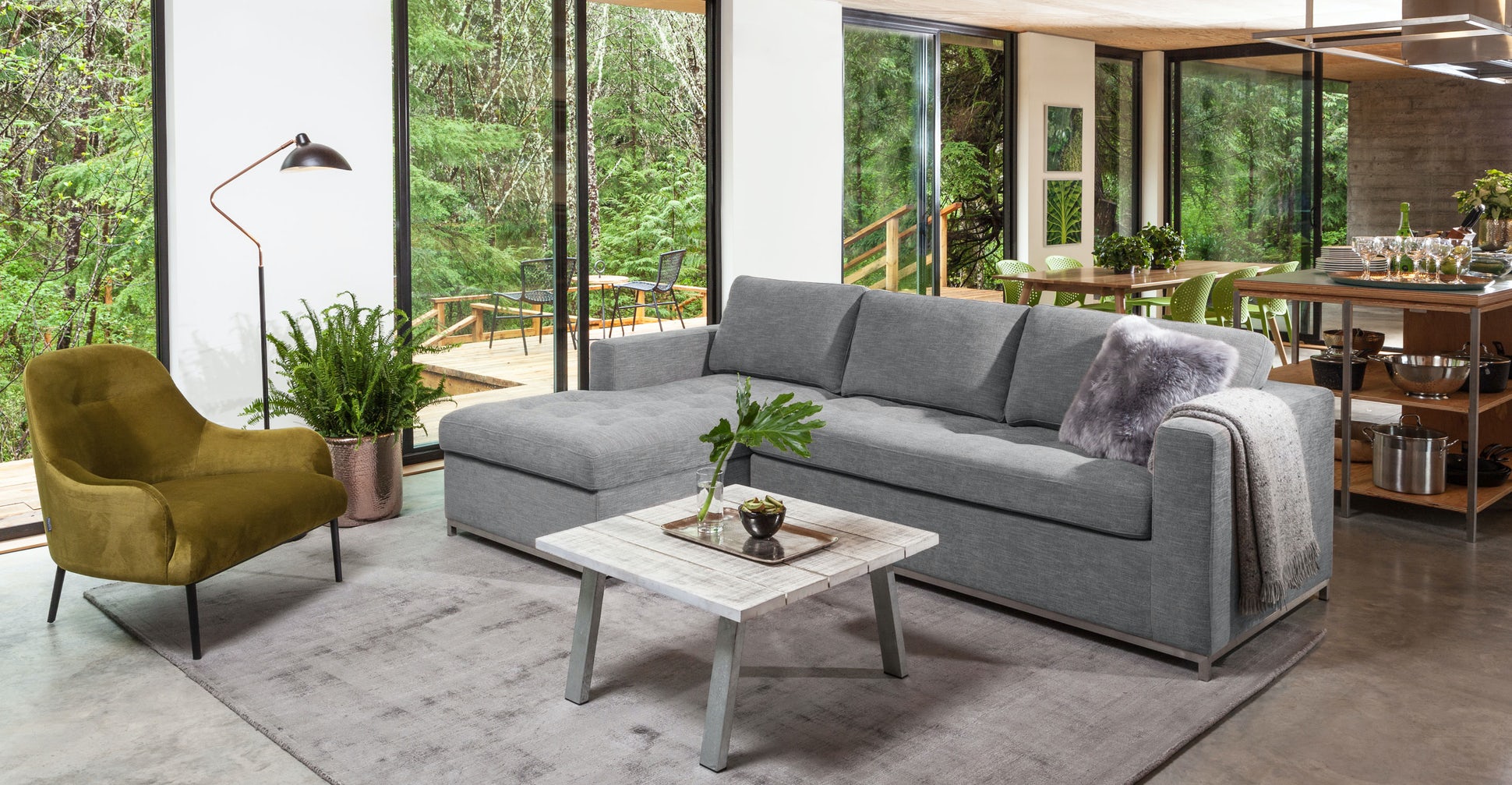 Soma Dawn Gray Left Sofa Bed Article Havenly