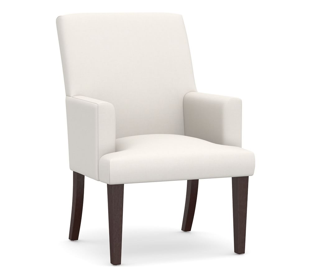 PB Comfort Square Upholstered Dining Armchair, Performance ...