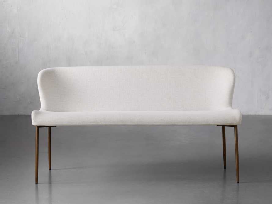 Kirsten Dining Bench in Nomad Snow Upholstered White - Arhaus | Havenly