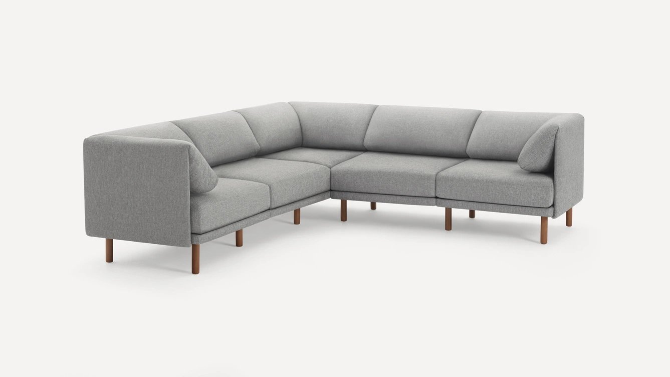 Burrow Range 5-Piece Sectional Sofa, Leg Finish: WalnutLegs - Burrow ...