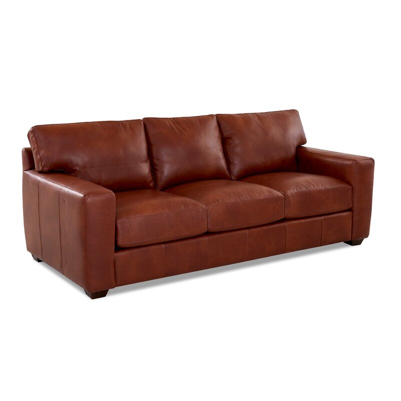 Pratt Leather Sofa - Wayfair | Havenly