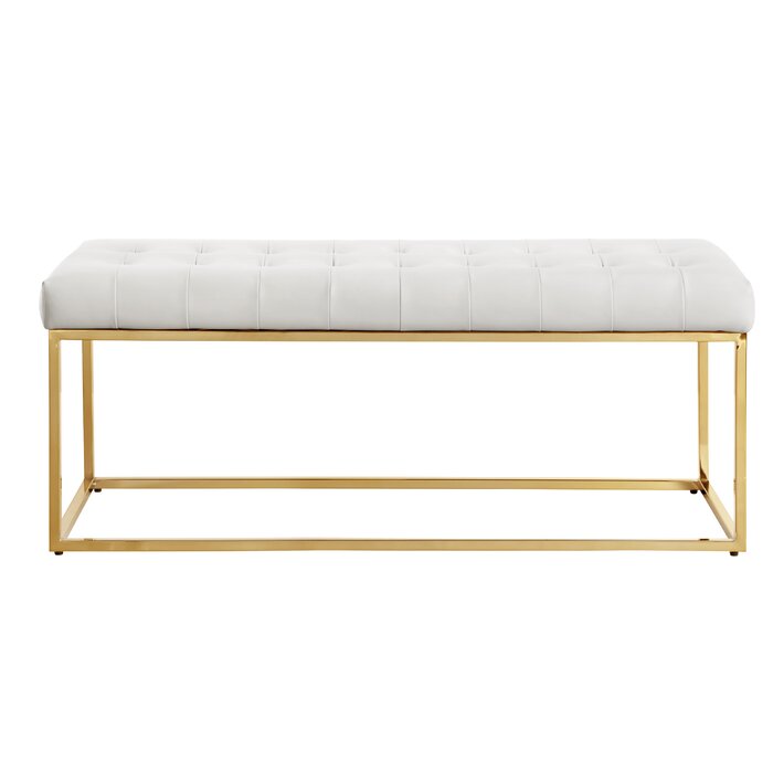 Reign Faux Leather Bench - Wayfair | Havenly