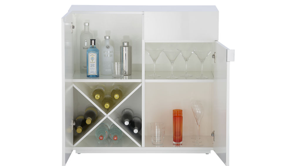 Swig white mini bar - CB2 | Havenly