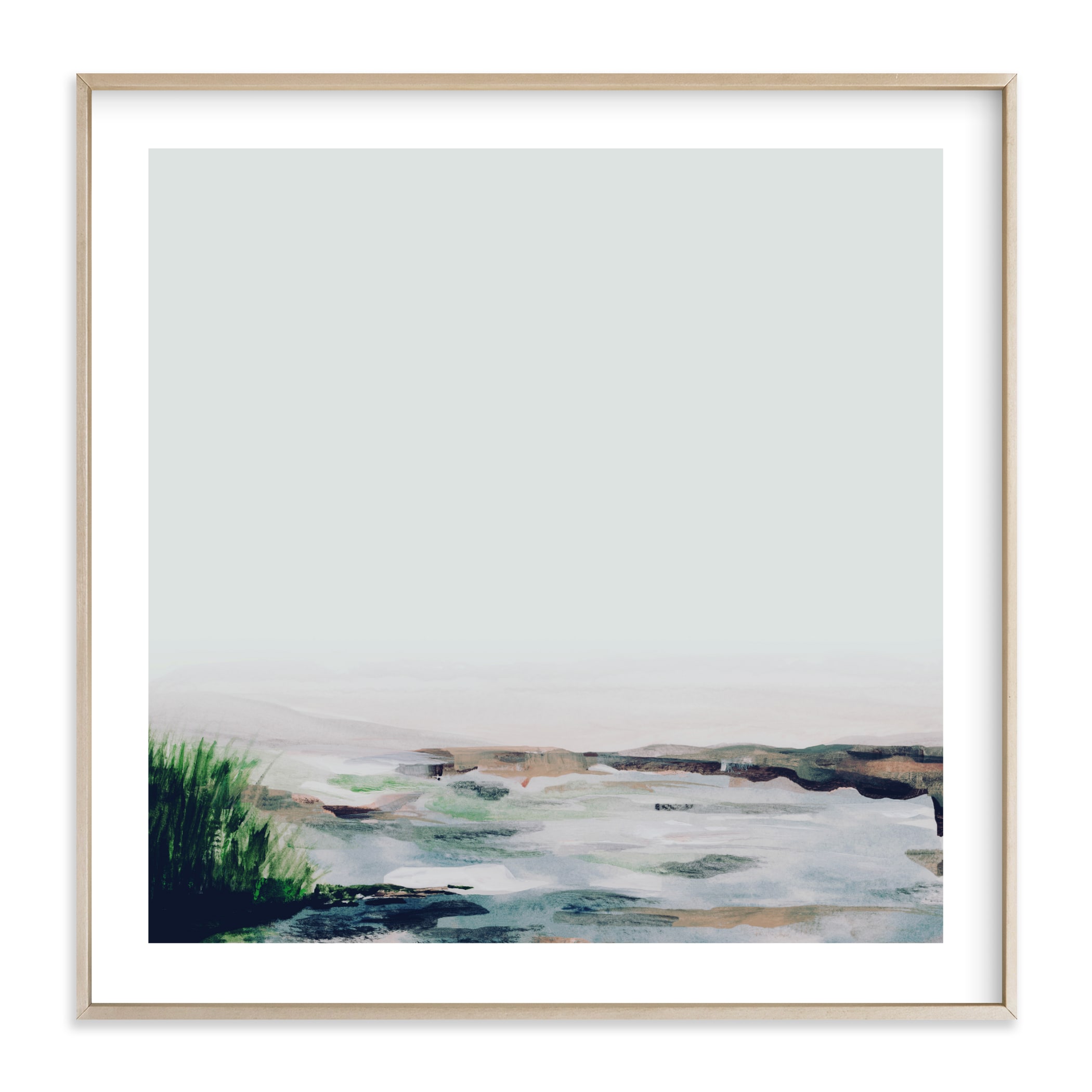 Ace Art Print Matte Brass - Chic metal frame - Minted | Havenly