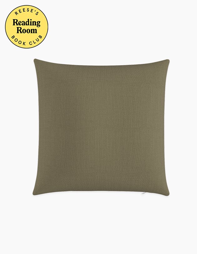 Olive Linen Throw Pillow - 20" x 20" - Reese's Book Club x Havenly ...
