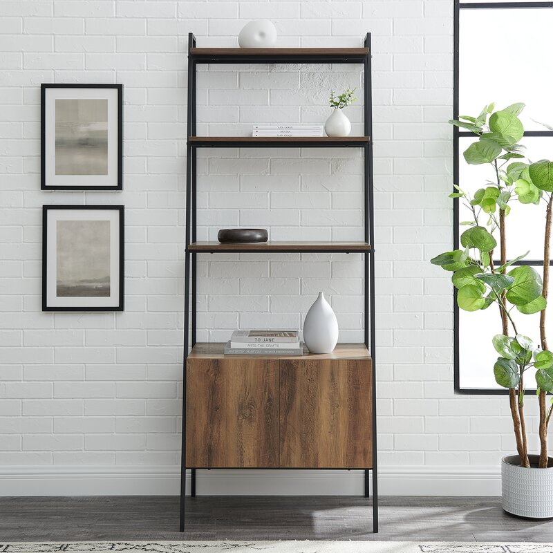 Diego Steel Ladder Bookcase, Reclaimed Barnwood (Backordered until ...