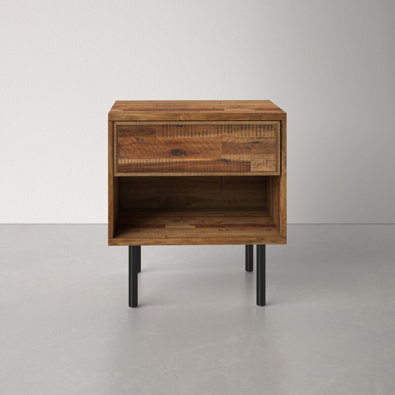 Austin 1 Drawer Solid Wood Nightstand - AllModern | Havenly