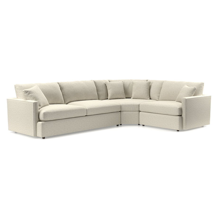 Lounge 3-Piece Wedge Sectional Sofa - Crate and Barrel | Havenly