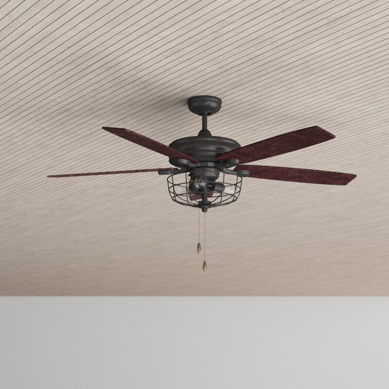 52" Glenpool 5 Blade Ceiling Fan, Light Kit Included - AllModern | Havenly