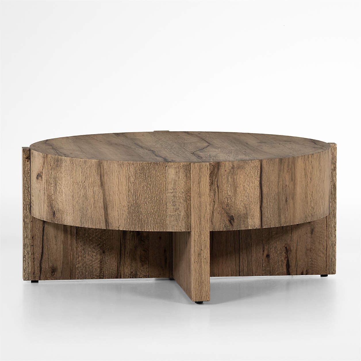 Mackinley Natural Wood 41.5" Round Coffee Table - Crate and Barrel ...