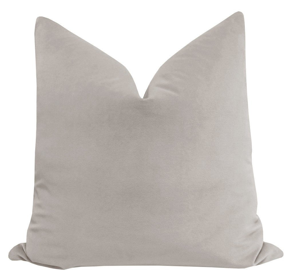 SIGNATURE VELVET // DOVE GREY - 18" X 18" - Little Design Company | Havenly