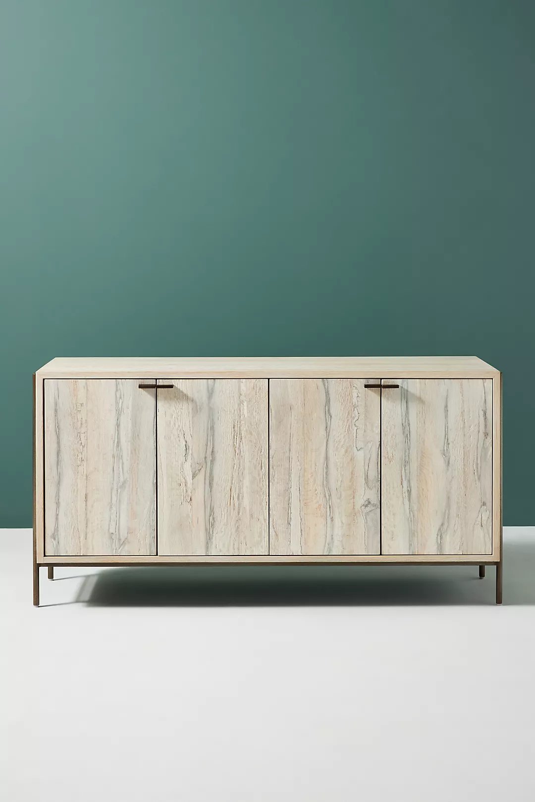 Rulo Spalted Oak Buffet, Ivory, Small - Anthropologie | Havenly