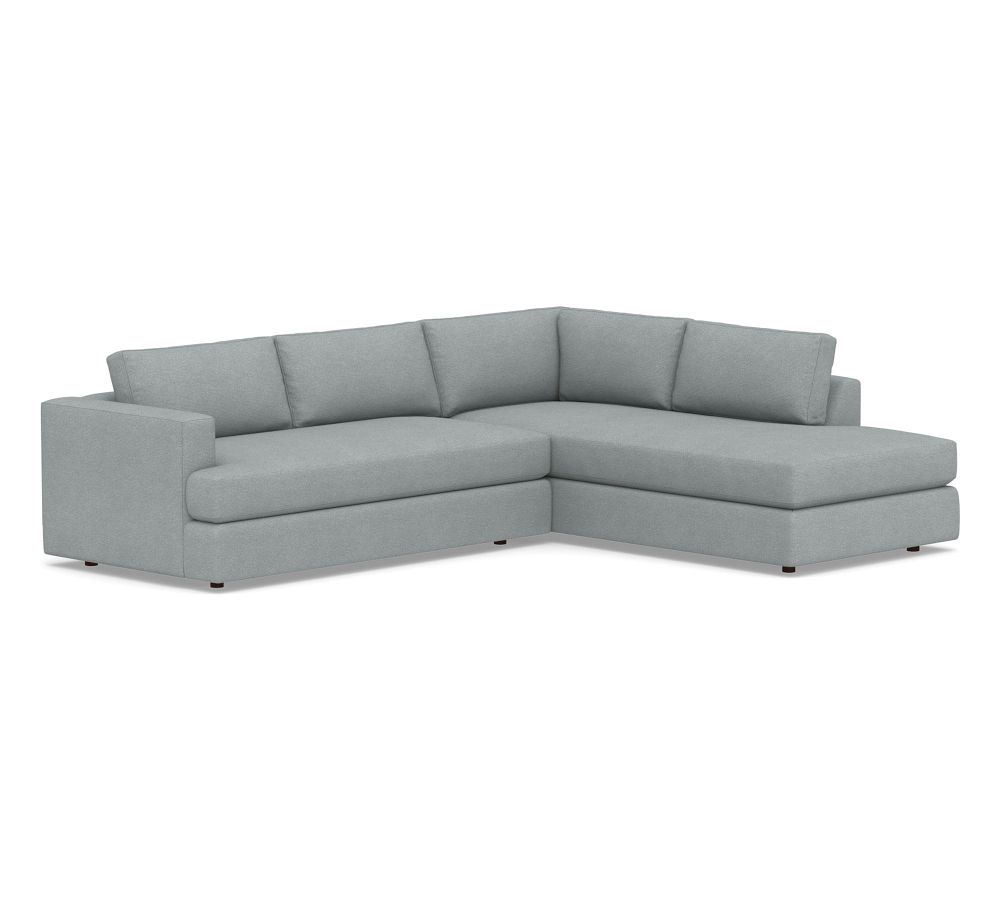 Carmel Recessed Square Arm Upholstered Left Loveseat Return Bumper ...