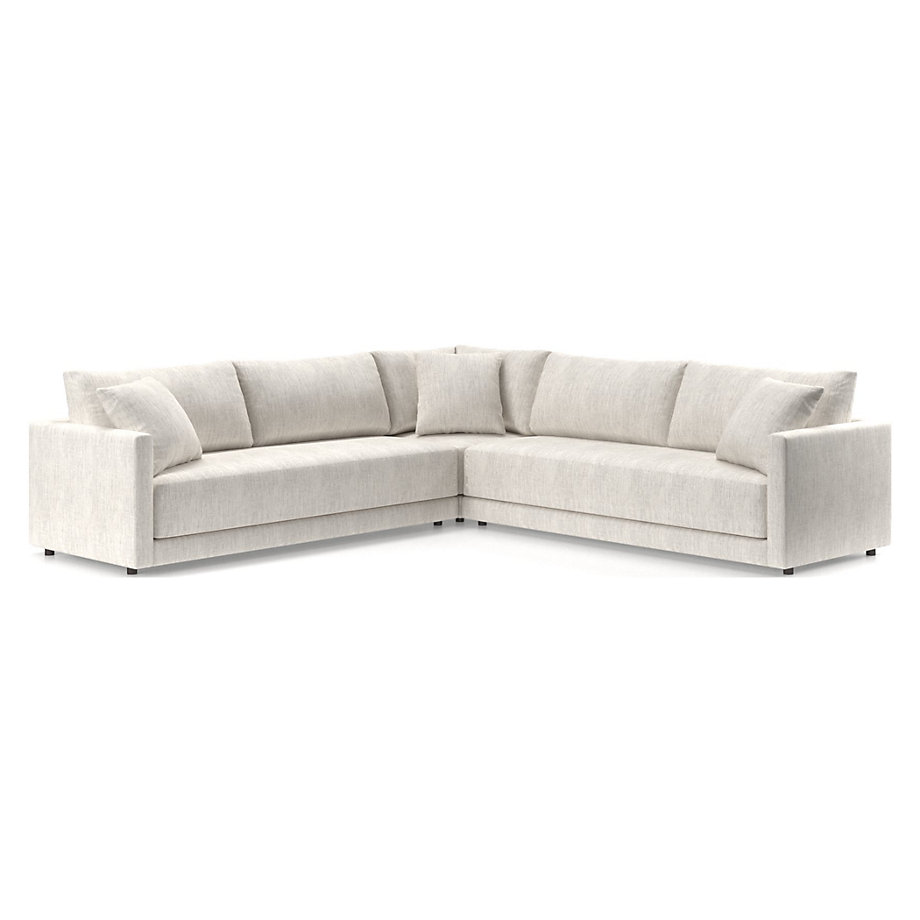 Gather 3-Piece L-Shaped Bench Sectional Sofa - Crate and Barrel | Havenly