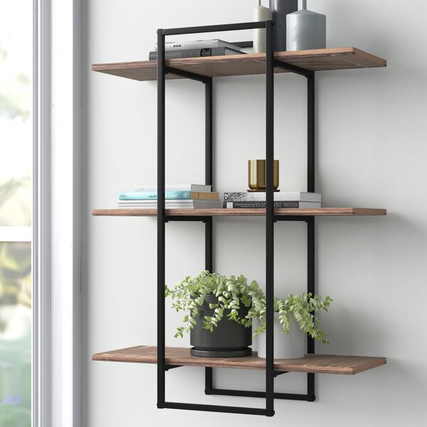 Ava-Nicole Crossed Double Rectangle Shelf Unit - Wayfair | Havenly