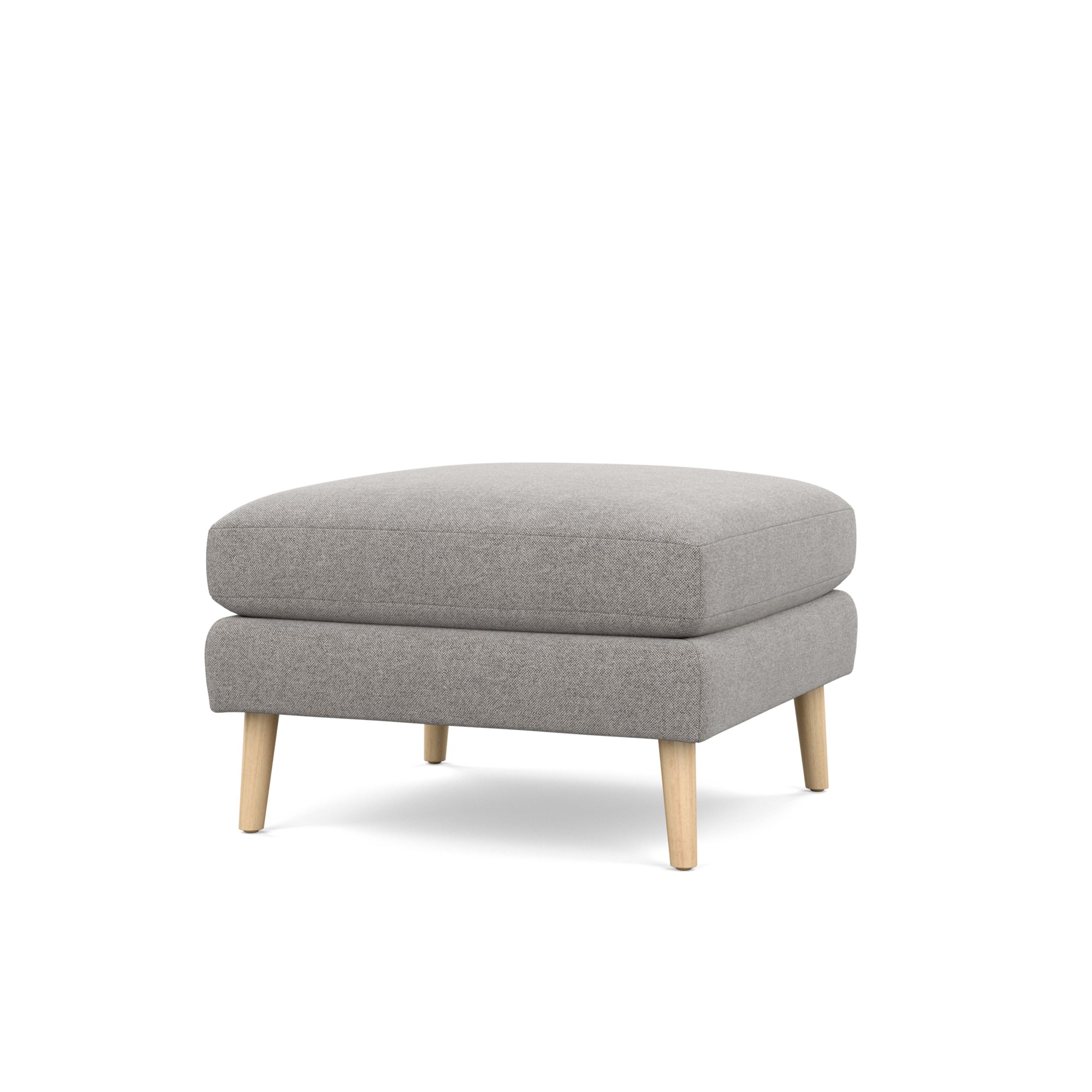 Nomad Ottoman - Crushed Gravel - Performance Chenille / Oak - Wood ...