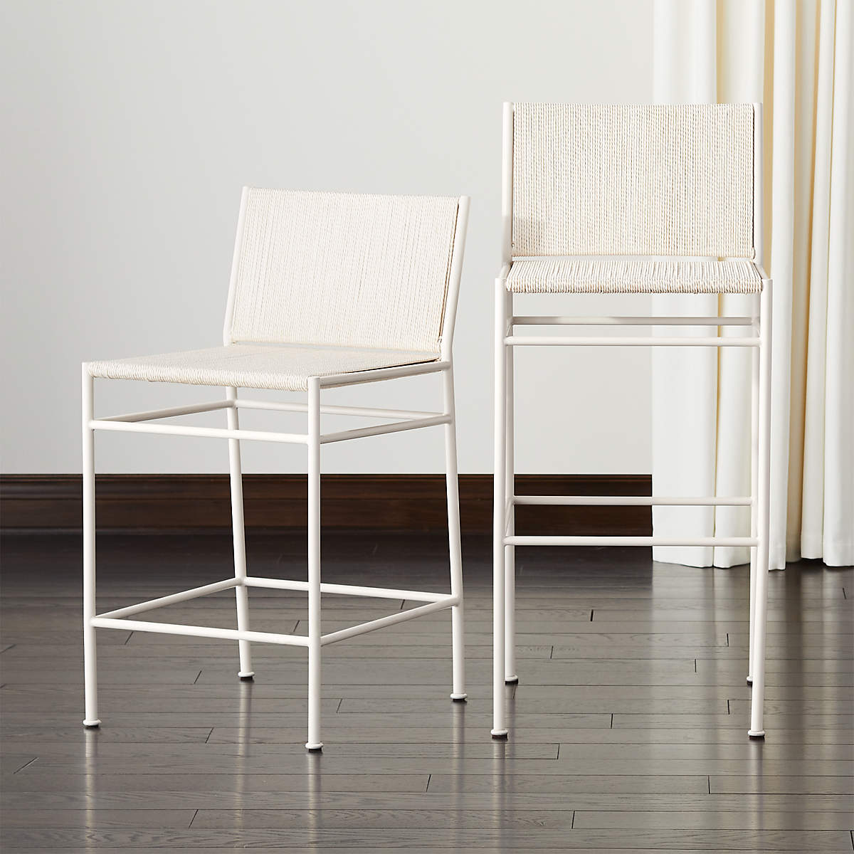 Bounce Ivory Woven Counter Stool - CB2 | Havenly