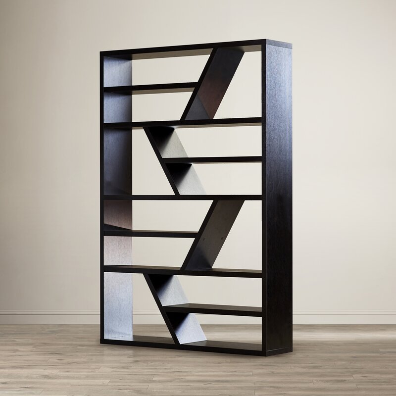 Dailey 70.88 H x 47.25 W Geometric Bookcase Wayfair Havenly