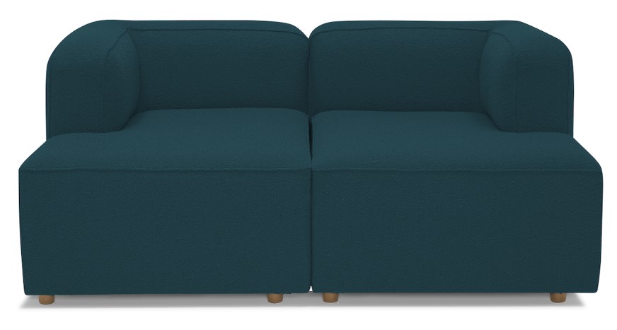 Blue Logan Mid Century Modern Daybed - Sunbrella Premier Lagoon ...