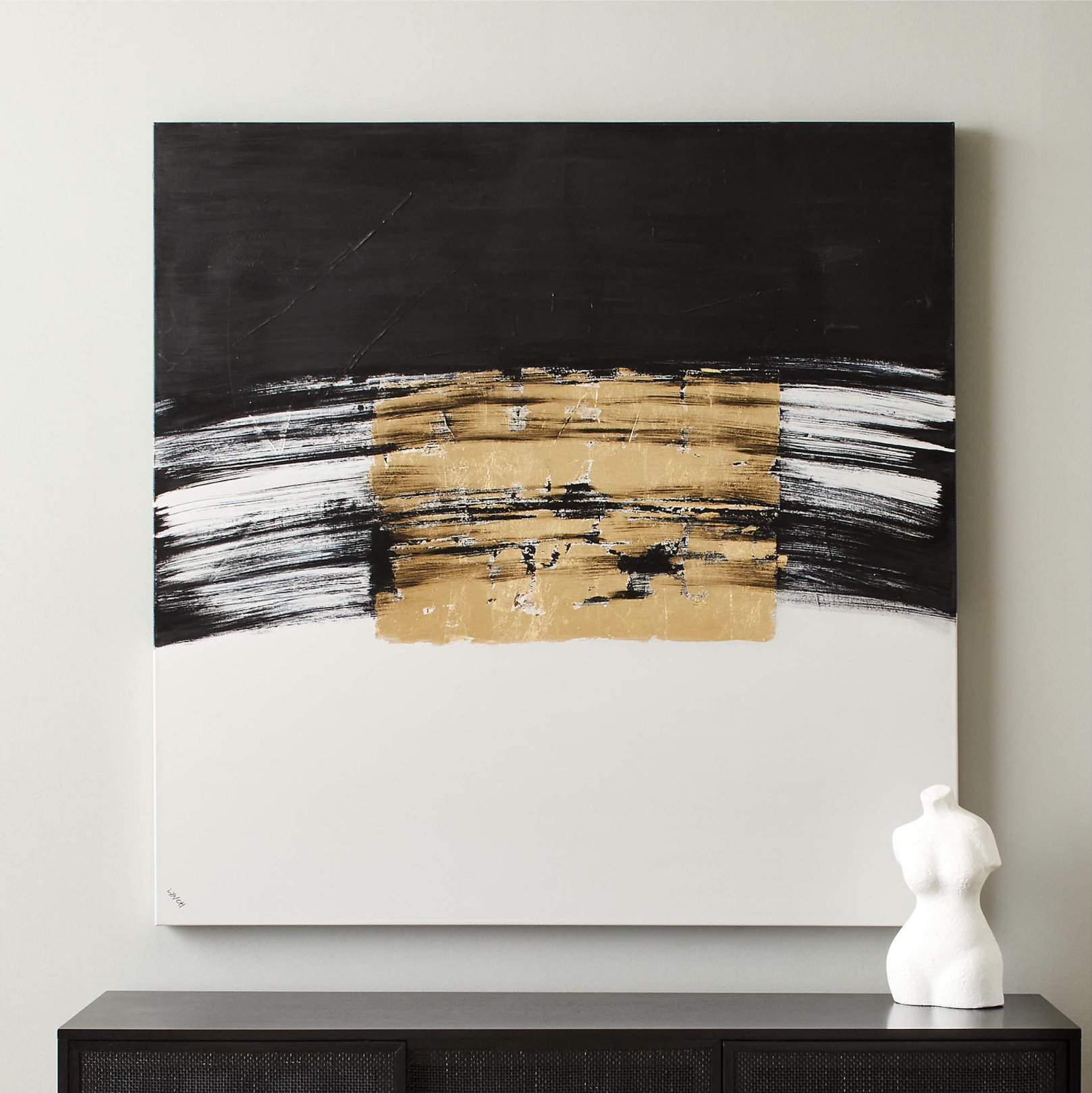 Aurous Painting, 60" x 60" - CB2 | Havenly