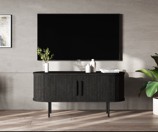 Moira 47" Black Oak Tv Lowboard - AllModern | Havenly