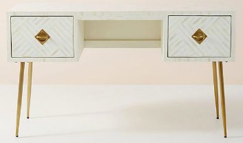 Optical Inlay Desk - Anthropologie | Havenly