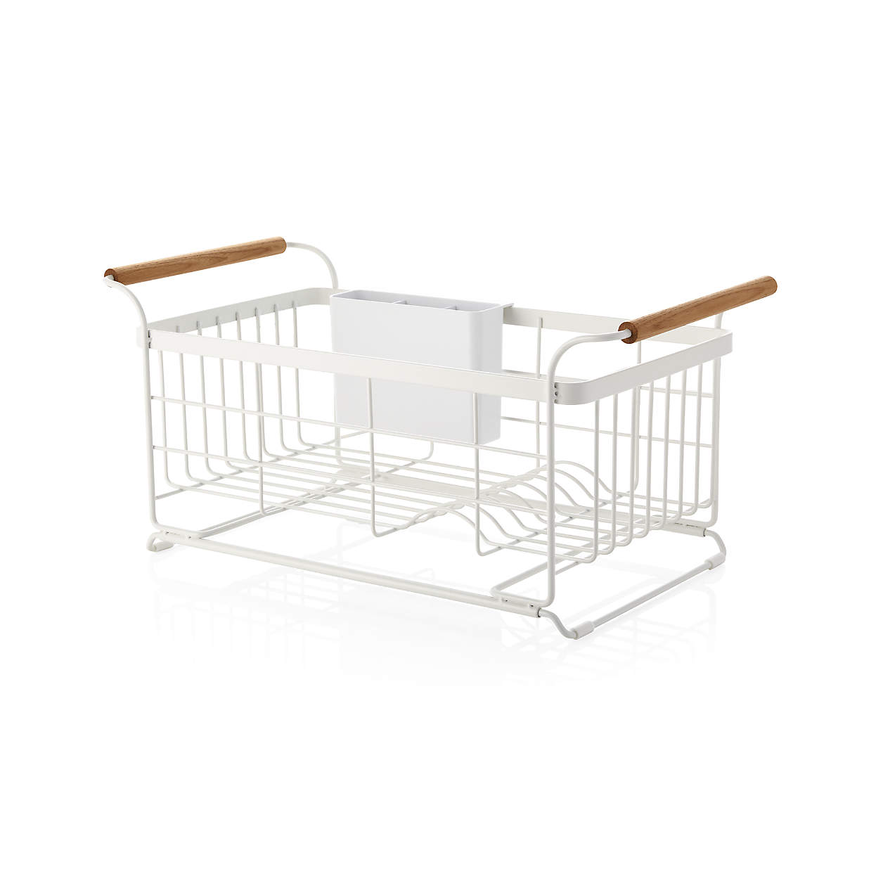 Yamazaki Tosca White Over-The-Sink Dish Drainer Rack - Crate and Barrel ...