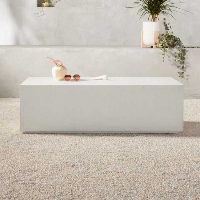 Ivory concrete side table store