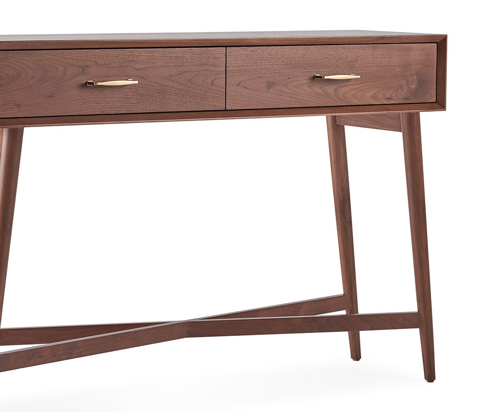 Dakota Mid Century Modern Entry Table - Walnut - Joybird | Havenly