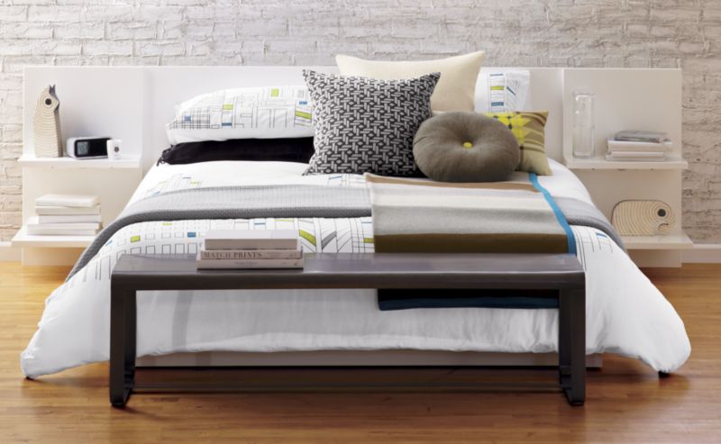 andes white full bed CB2 Havenly