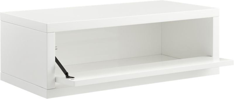 slice white wall mounted storage shelf CB2 Havenly