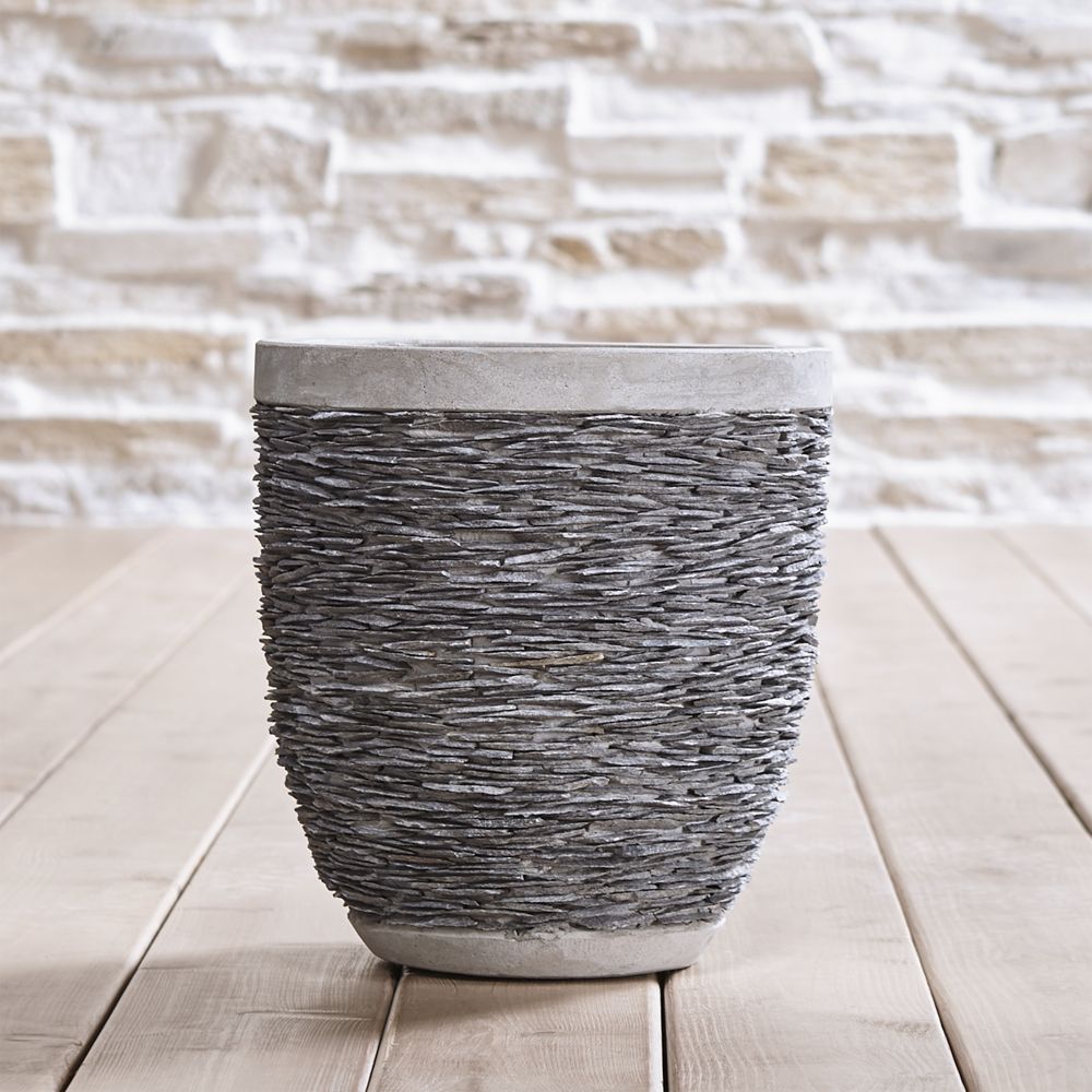 Stacked Small Rock Indoor/Outdoor Planter - Crate and Barrel | Havenly