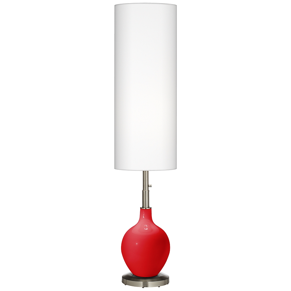 Color Plus Ovo 60" High Modern Bright Red Floor Lamp - Lamps Plus | Havenly