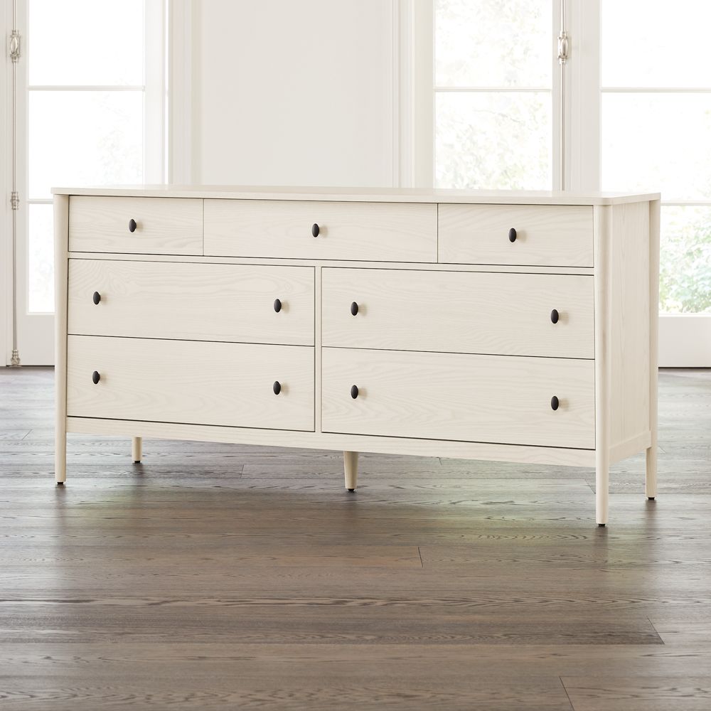 Gia Cream Ash 7-Drawer Dresser (CUSTOM) - Crate and Barrel | Havenly