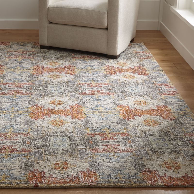 Alvarez Classic Wool Blend Garden Hand Tufted Rug 5 x8 Crate and Barrel Havenly