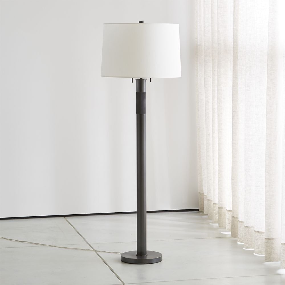 Jordan Bronze Floor Lamp - Crate and Barrel | Havenly