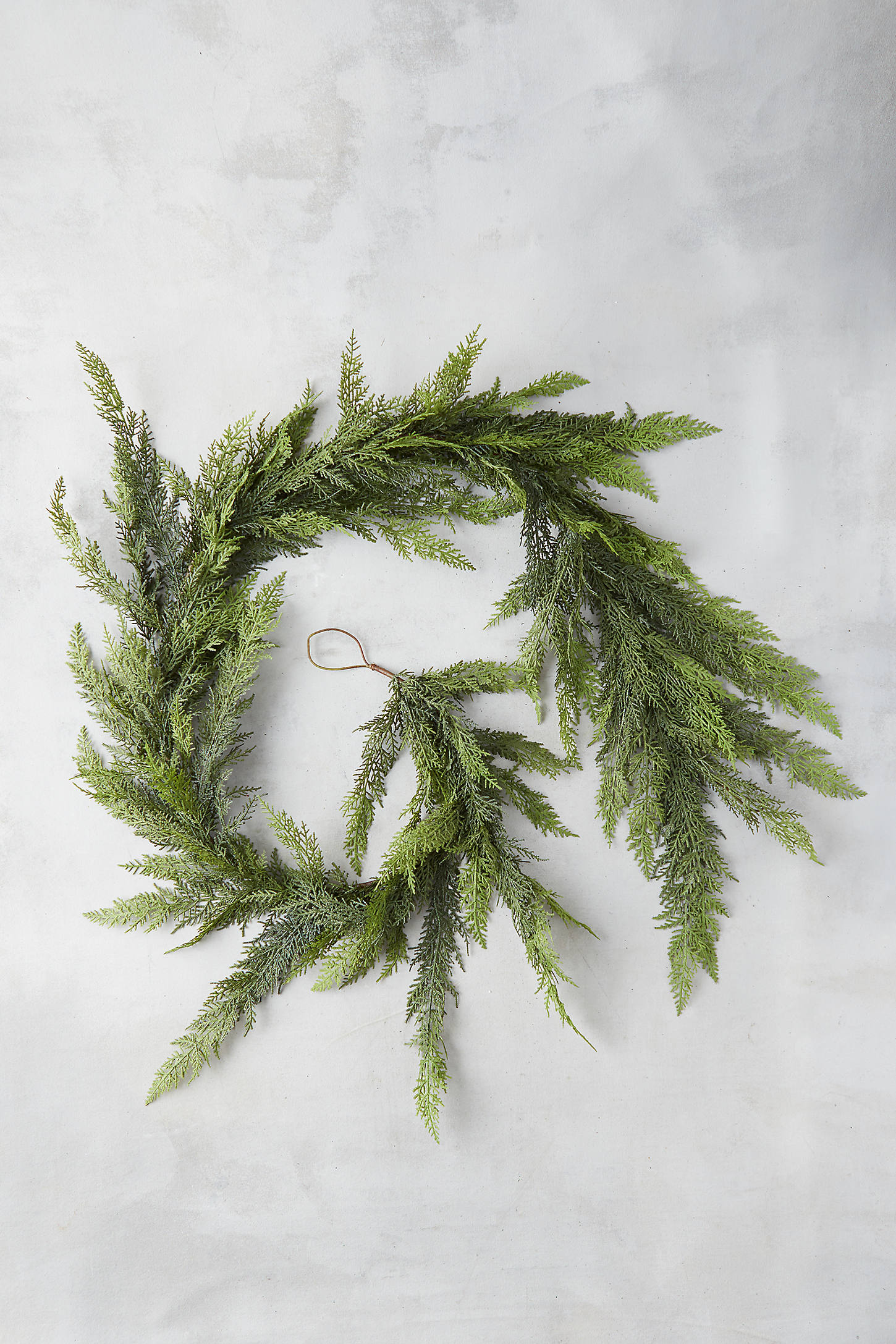 Faux Cedar Garland, Evergreen 6'-15' - Anthropologie | Havenly