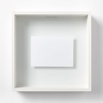 Wood Floating Gallery Frames, White Lacquer, 12" sq. - West Elm | Havenly