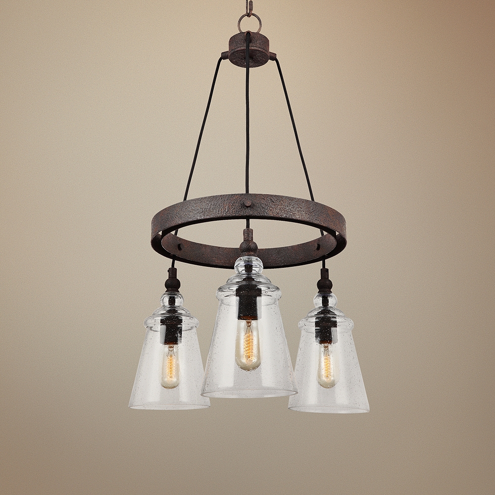 Feiss Loras 16" Wide Weathered Iron 3-Light Chandelier - Style # 18W57 ...