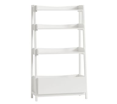 Angled Bookcase, Simply White, Unlimited Flat Rate Delivery - Pottery ...