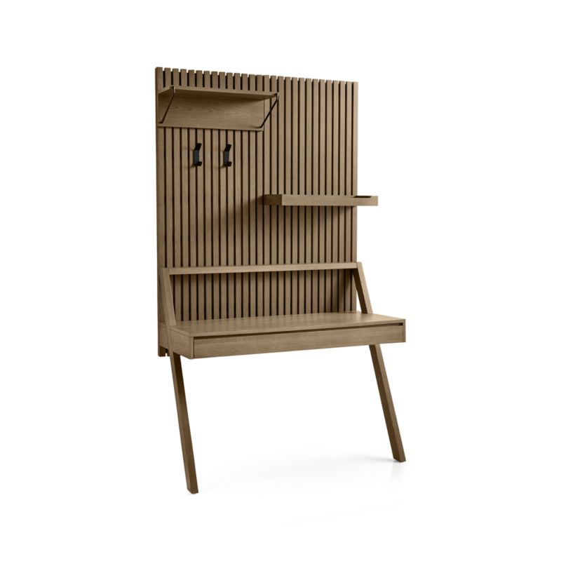Batten Wall Mounted Desk Office Set Crate and Barrel Havenly