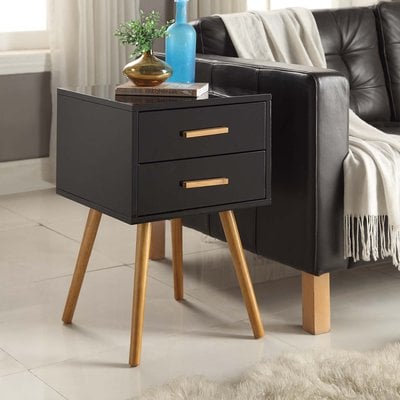 Delilah End Table With Storage - Wayfair | Havenly