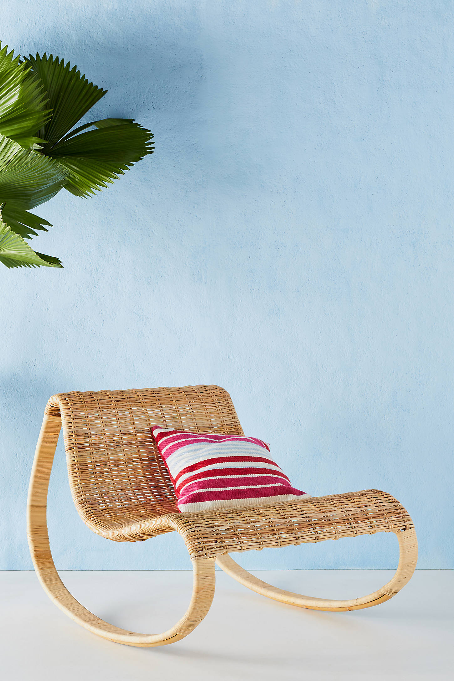Rattan Rocking Chair By Anthropologie in Beige - Anthropologie | Havenly