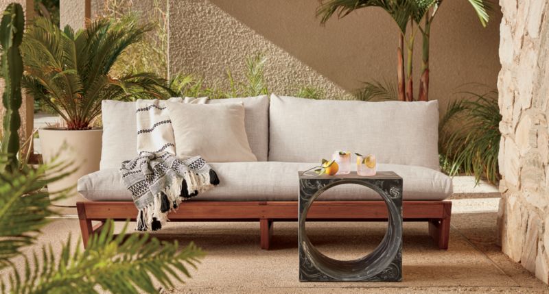 Sunset teak outdoor loveseat store