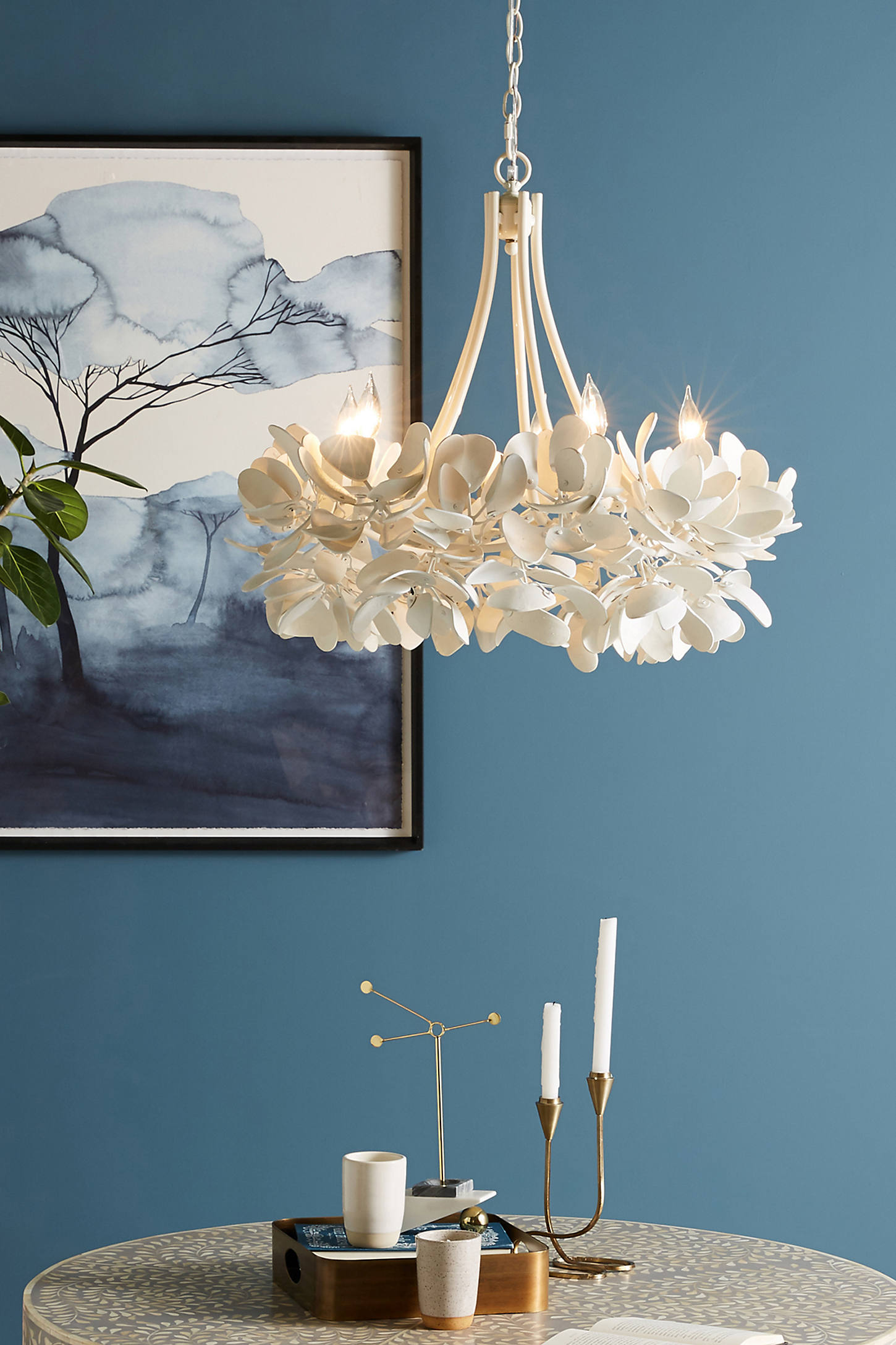 Magnolia Coconut Chandelier - Anthropologie | Havenly