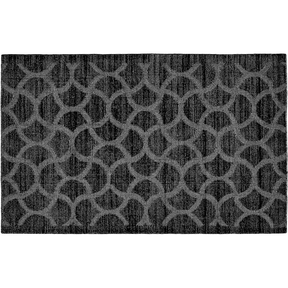 Dimera Hand Loomed Black Pattern Rug 5'x8' - CB2 | Havenly