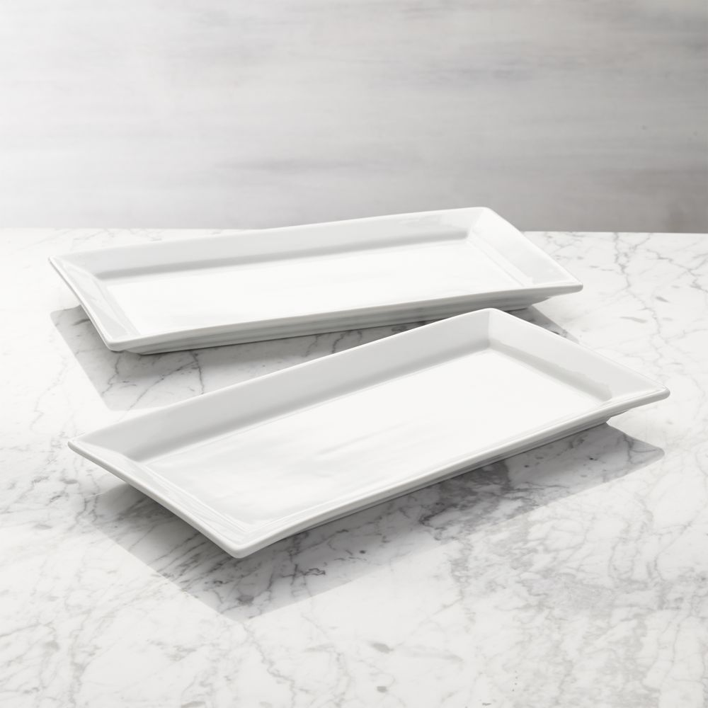 Cambridge Server Plates, Set of 2 - Crate and Barrel | Havenly
