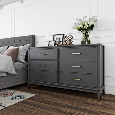 Westerleigh 6 Drawer Dresser Gray CosmoLiving by Cosmo Wayfair Havenly